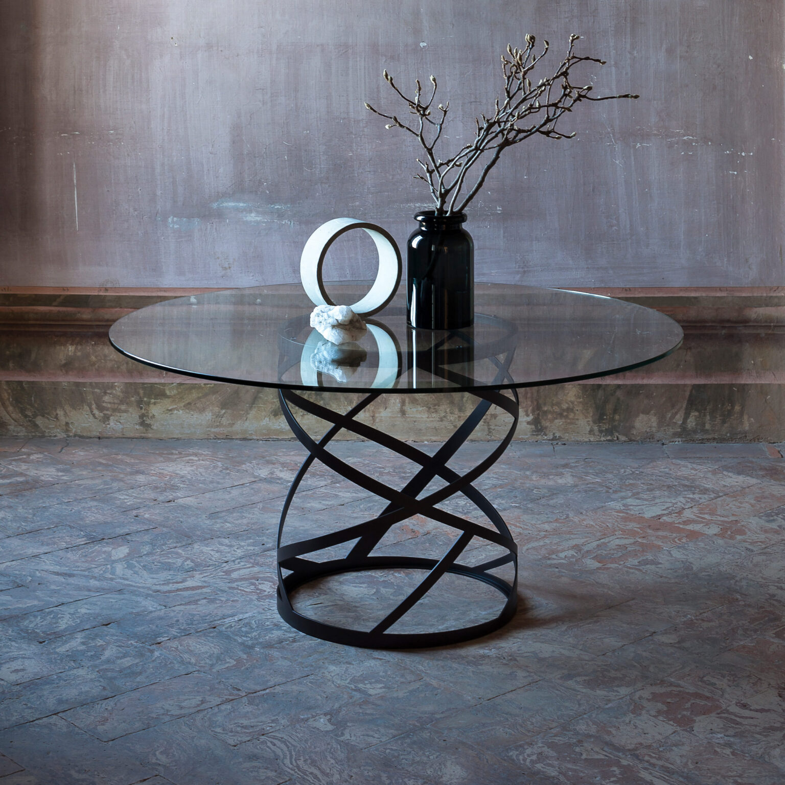 Ariel Round Glass Dining Table | Modern Furniture by Tom FaulknerTom ...